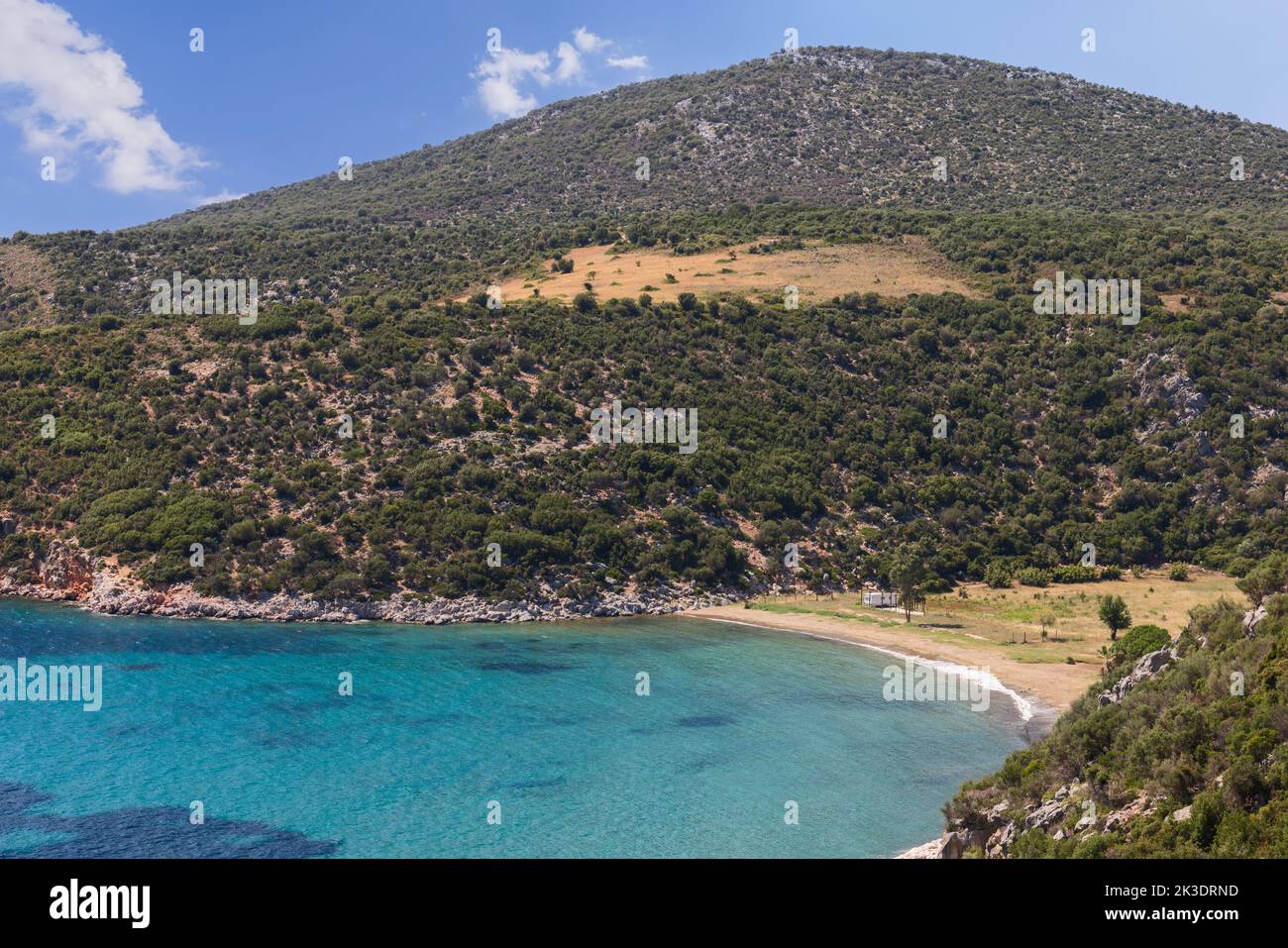 Hidden secret tiny cove on edge of Sithonia peninsula with beautiful ...