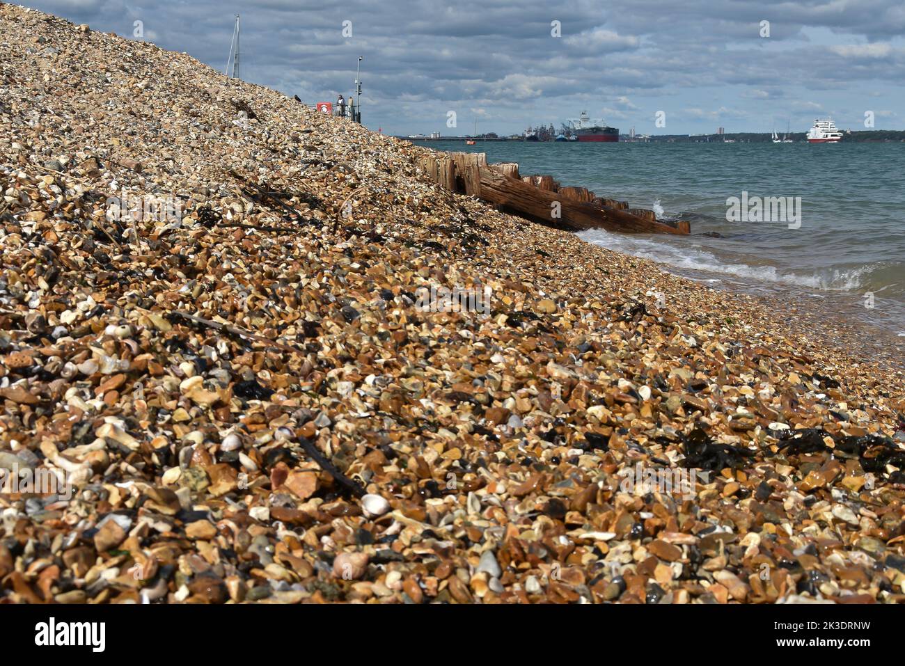 Calshot Castles Sea Defence Wall Stock Photo - Alamy