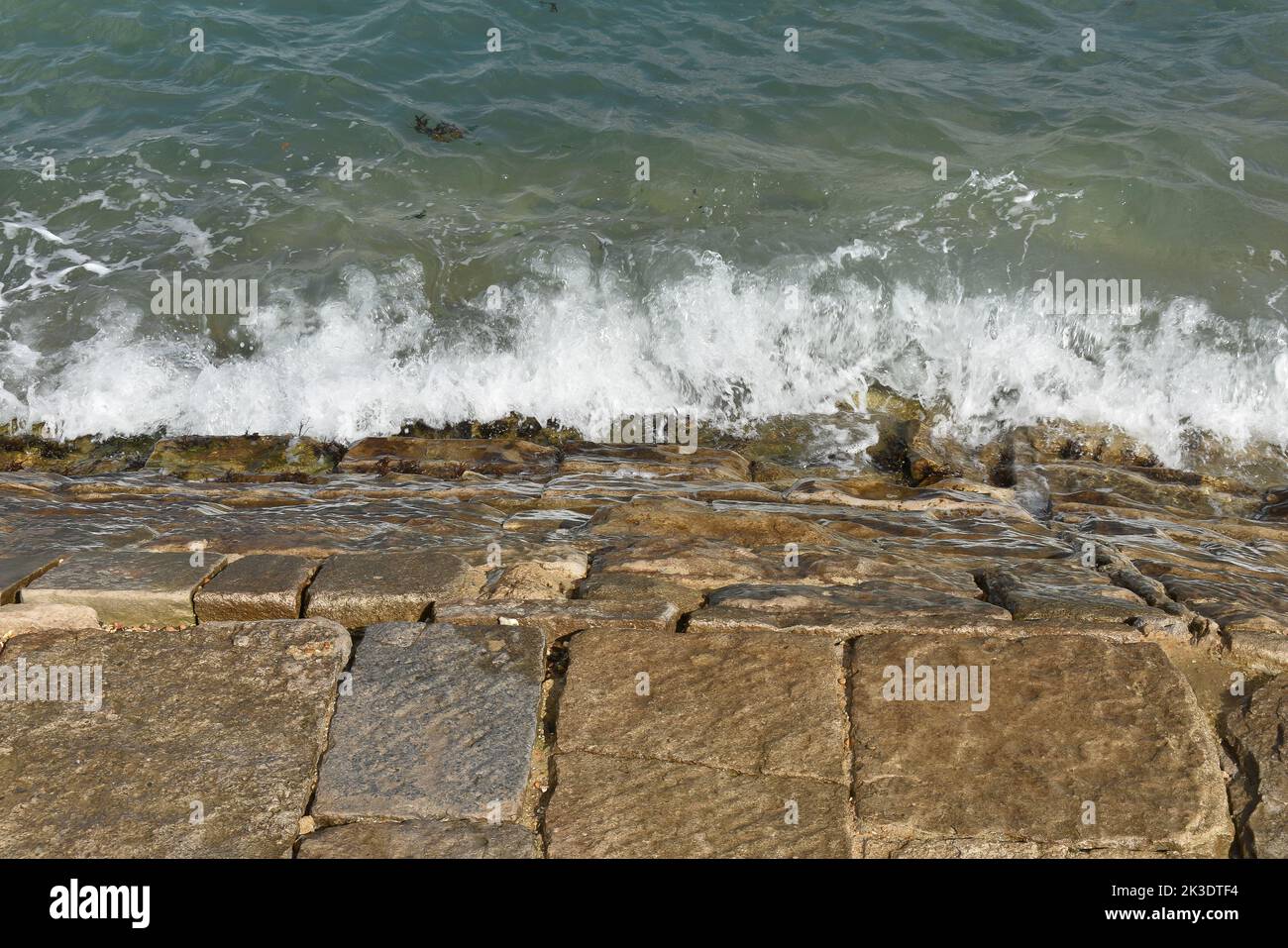 Calshot Castles Sea Defence Wall Stock Photo - Alamy