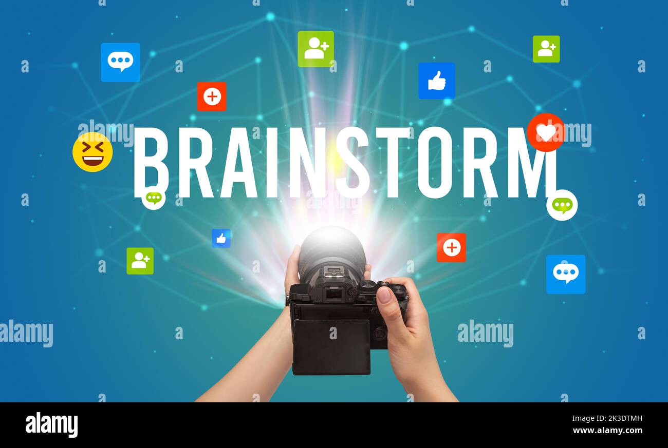 Using camera to capture social media content Stock Photo - Alamy