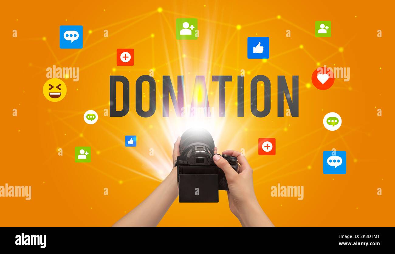 Using camera to capture social media content Stock Photo - Alamy