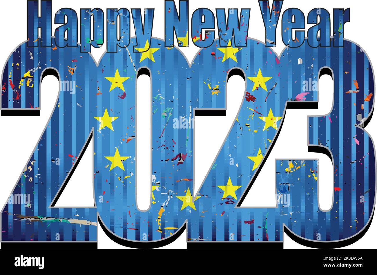 2023 numerals Stock Vector Images - Alamy