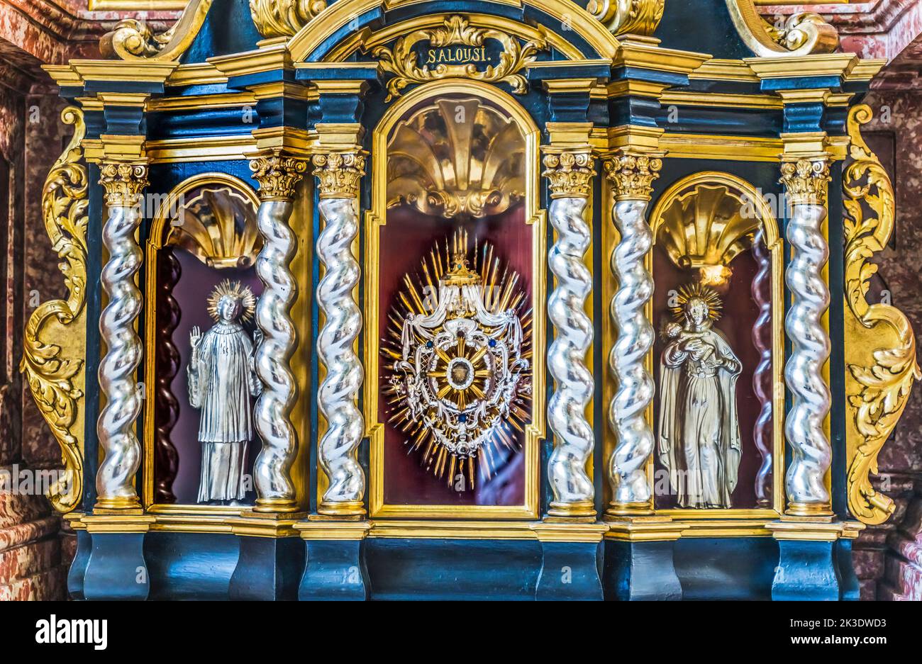 Colorful Golden Altar Statues Jesuit Church Basilica Lucerne ...