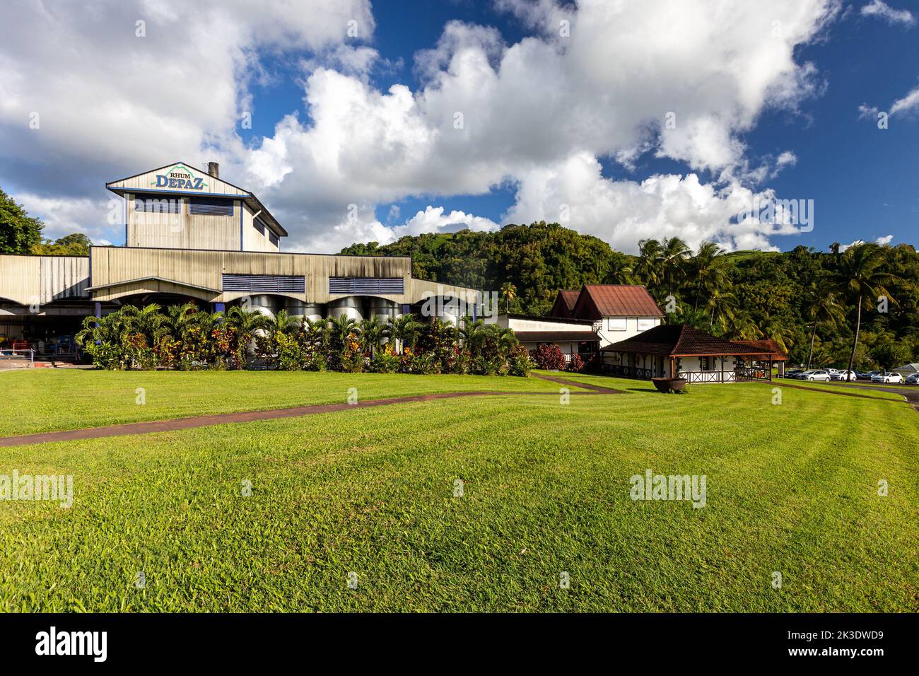 Martinique, town of Saint-Pierre: site of the distillery Depaz, rum ...