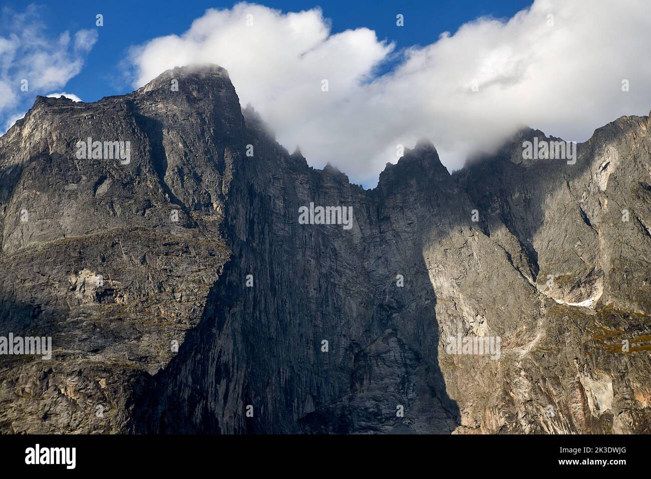 The Troll Wall or Trollveggen, Romsdalen valley, Rauma, Møre og Romsdal, Norway Stock Photo - Alamy