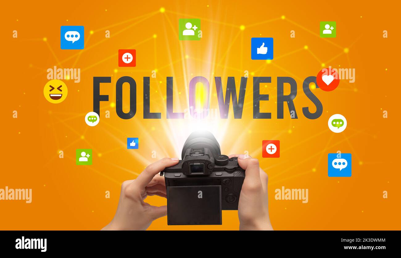 Using camera to capture social media content Stock Photo - Alamy
