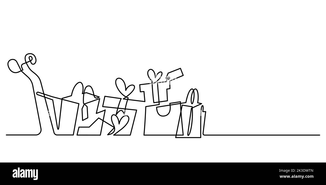 shopping cart with shopping bags and gift boxes celebration in ...