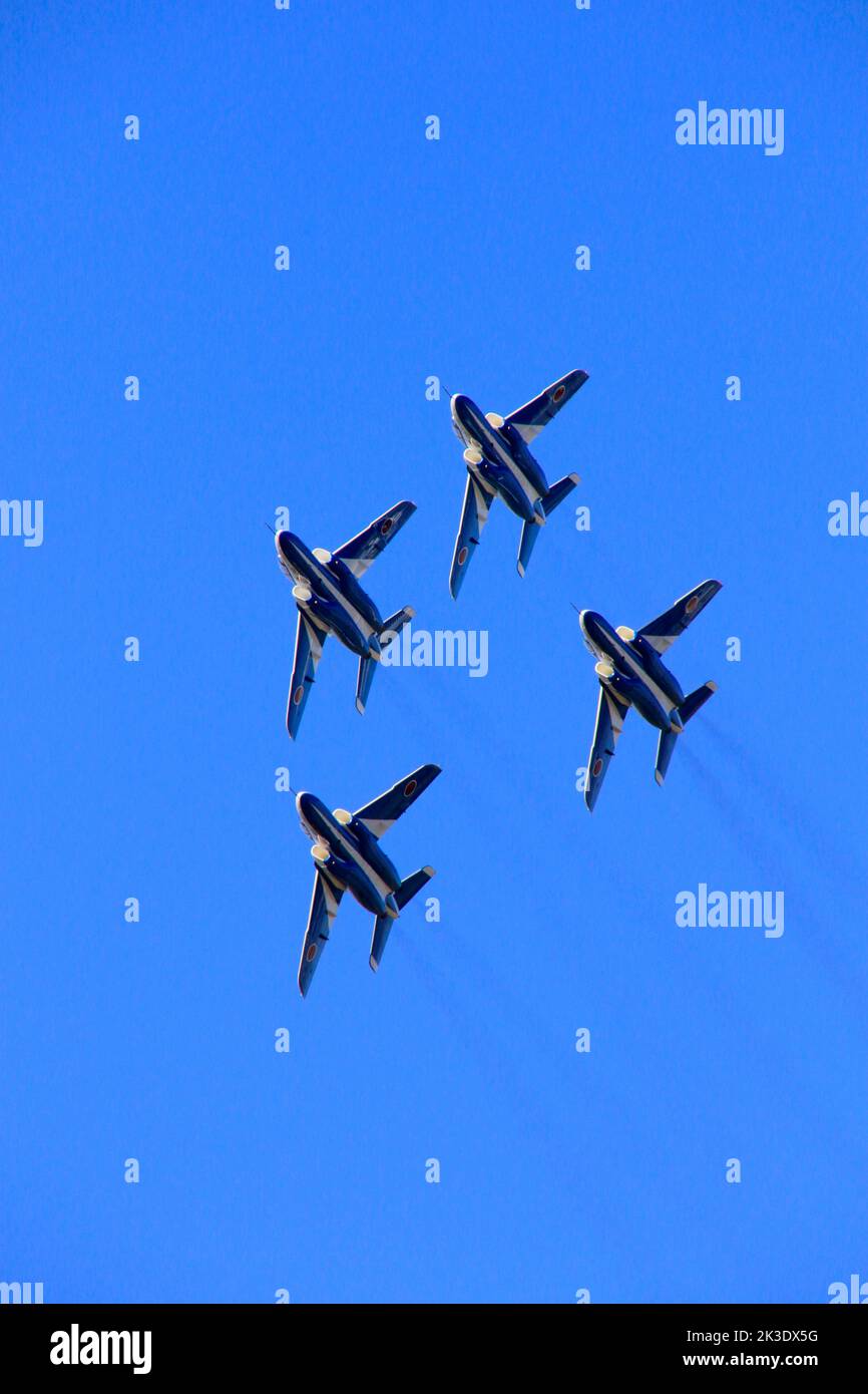 Japanese aerobatic team Blue Impulse display Stock Photo - Alamy