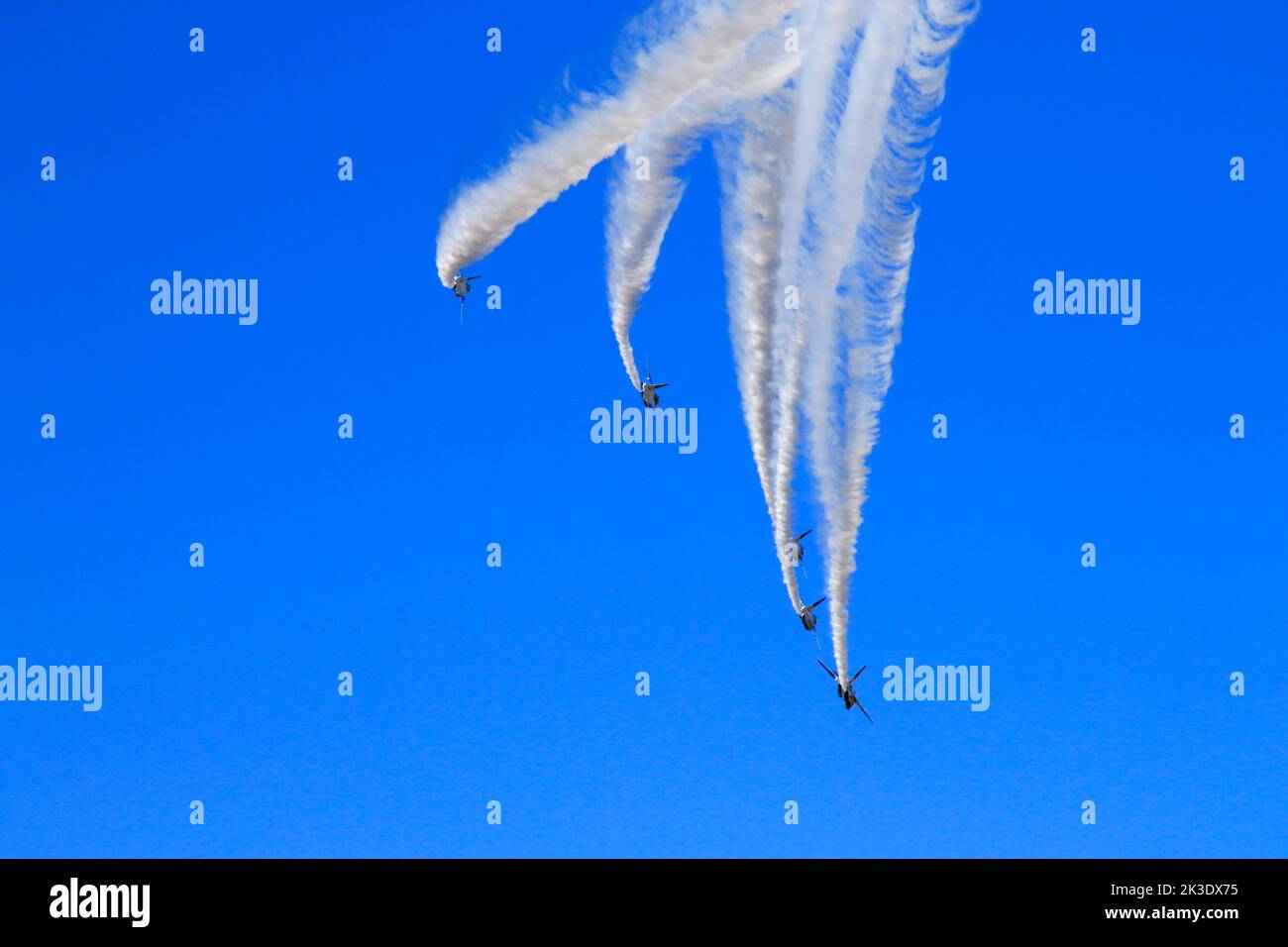 Japanese aerobatic team Blue Impulse display Stock Photo - Alamy