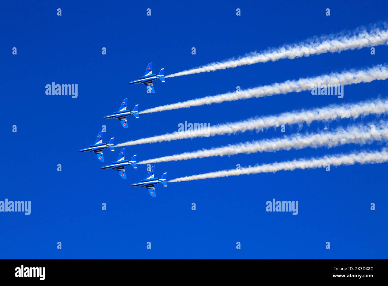 Japanese aerobatic team Blue Impulse display Stock Photo - Alamy