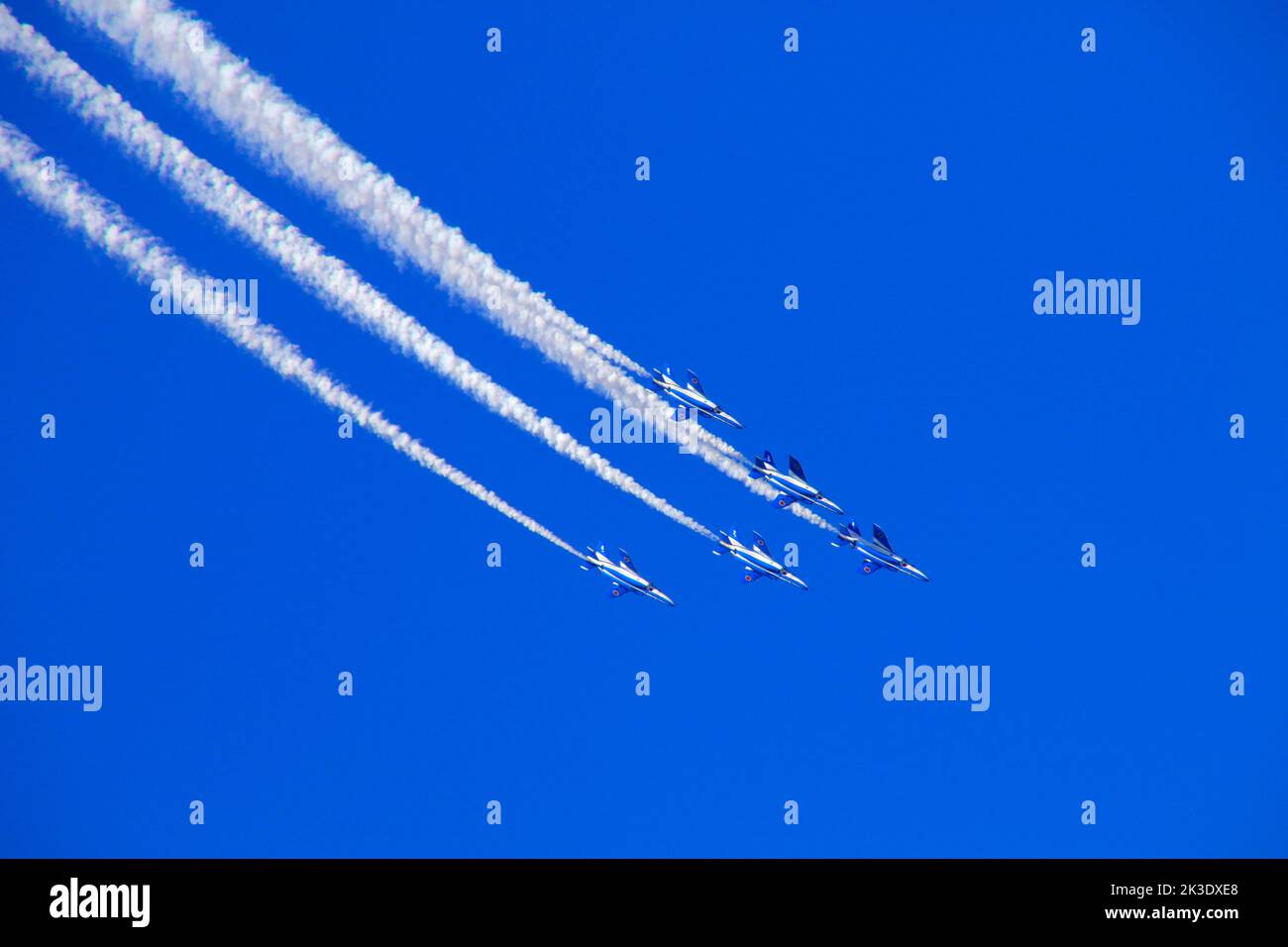 Japanese aerobatic team Blue Impulse display Stock Photo - Alamy