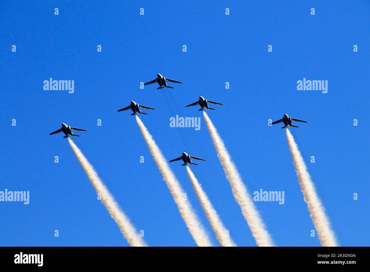 Japanese aerobatic team Blue Impulse display Stock Photo - Alamy