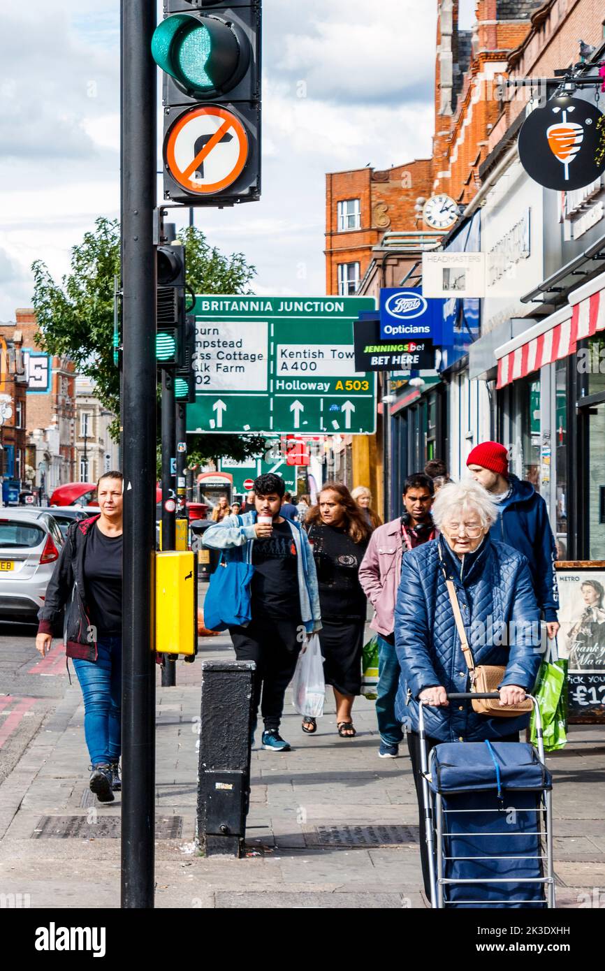 Shoppers in Camden High Street, London, UK Stock Photo - Alamy