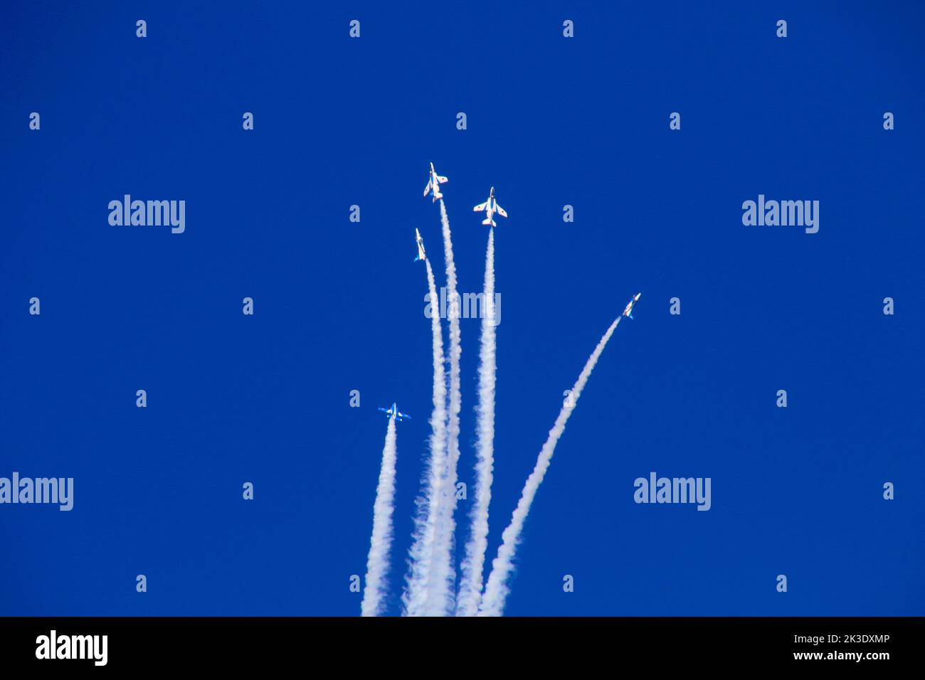 Japanese aerobatic team Blue Impulse display Stock Photo - Alamy