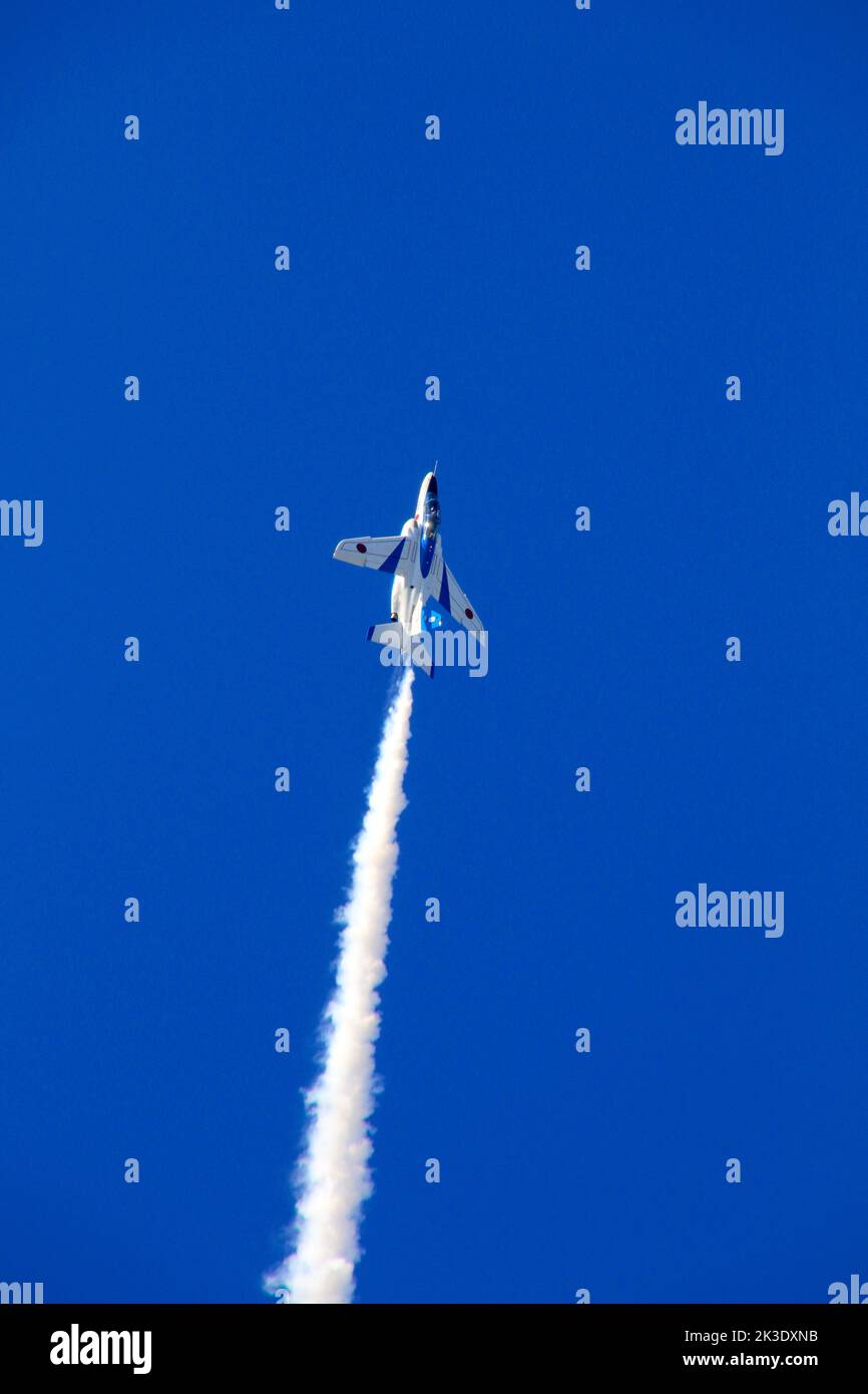 Japanese aerobatic team Blue Impulse display Stock Photo - Alamy