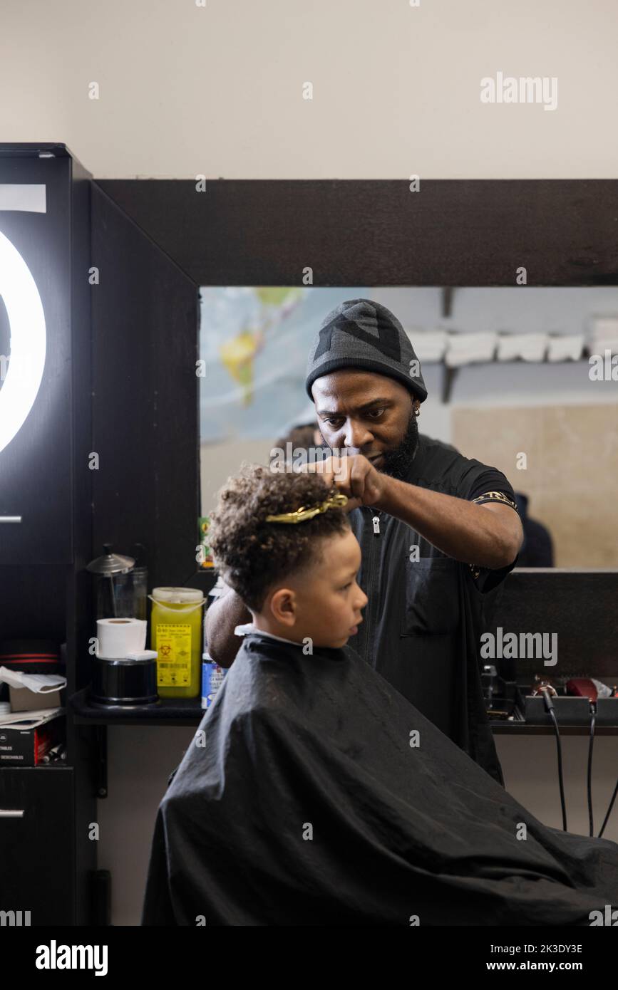 Barber boy hi-res stock photography and images - Alamy