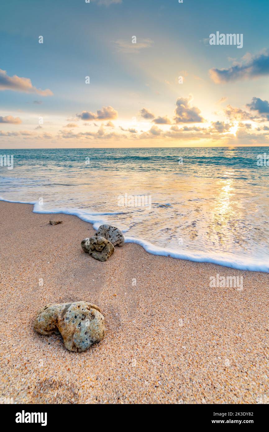 Beautiful beach big stone background hi-res stock photography and ...