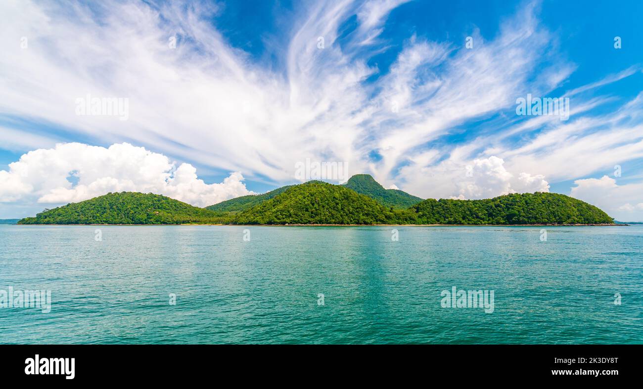 View of the Ko Pu and Ko Sriboya island, Thailand. Small islands near ...