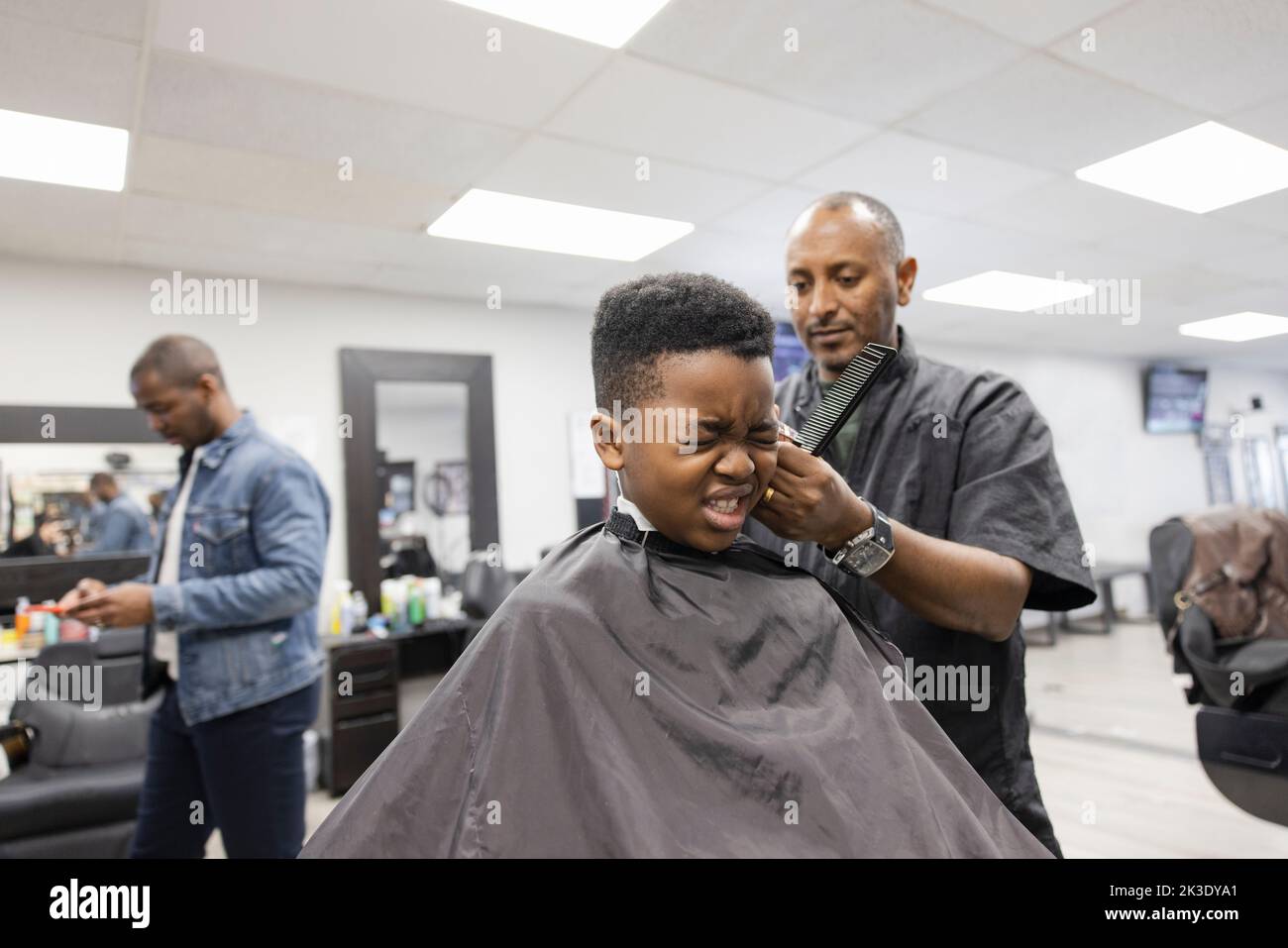 Getting A Haircut Men