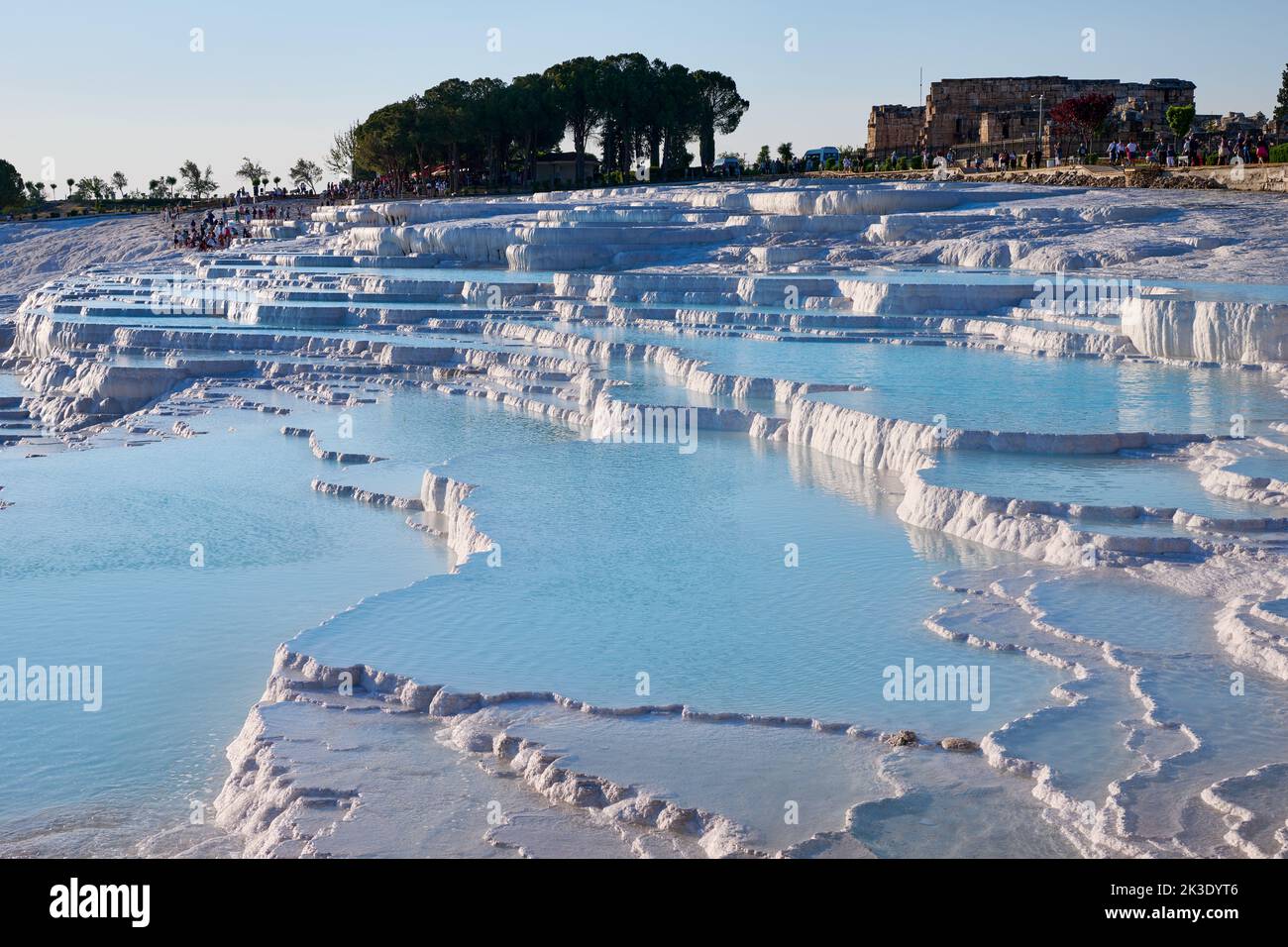 Pamukkale travertine terraces, Denizli, Turkey Stock Photo - Alamy