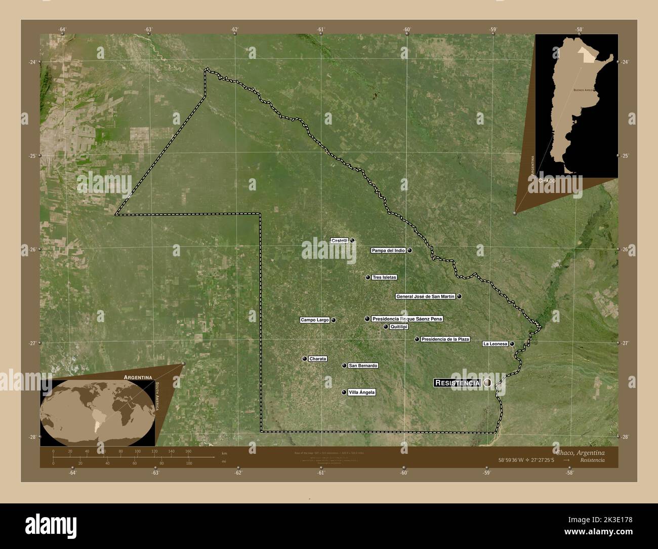 Chaco map vector Stock Vector Images - Alamy