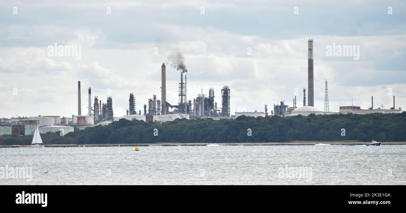 Fawley Oil Refinery From Western Shore Stock Photo - Alamy