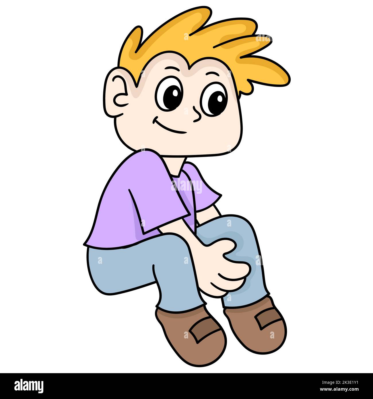 A vector of a cartoon doodle over a white background Stock Vector Image ...