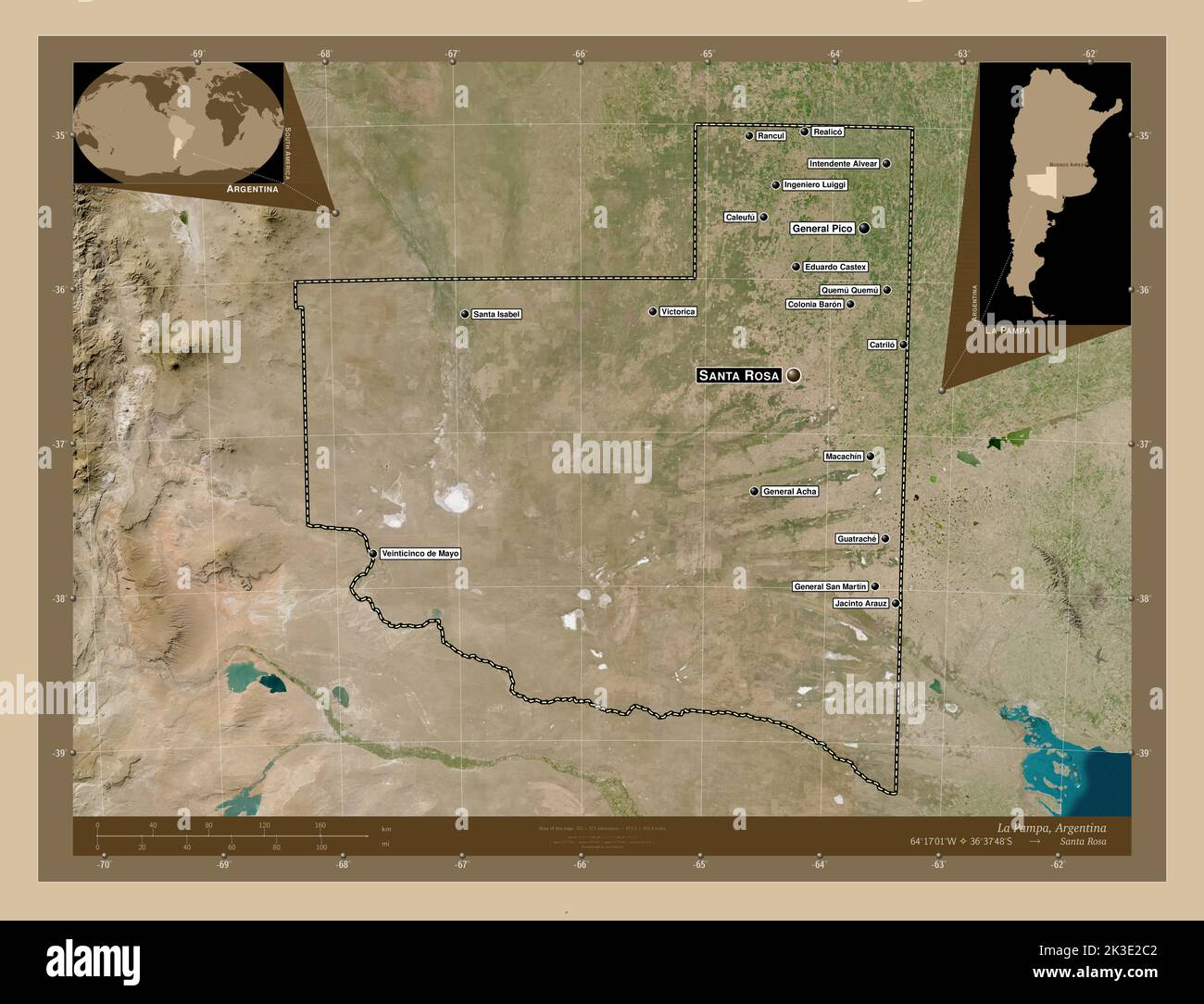 La pampa map vector hi-res stock photography and images - Alamy