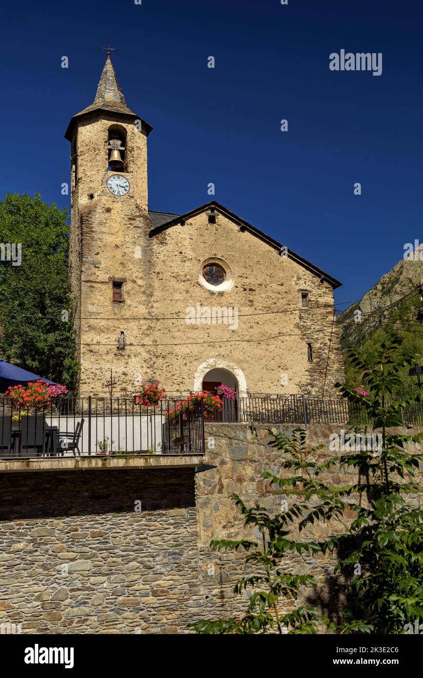 Church of Sant Bartomeu in Tavascan, in the Cardós valley. It was built ...