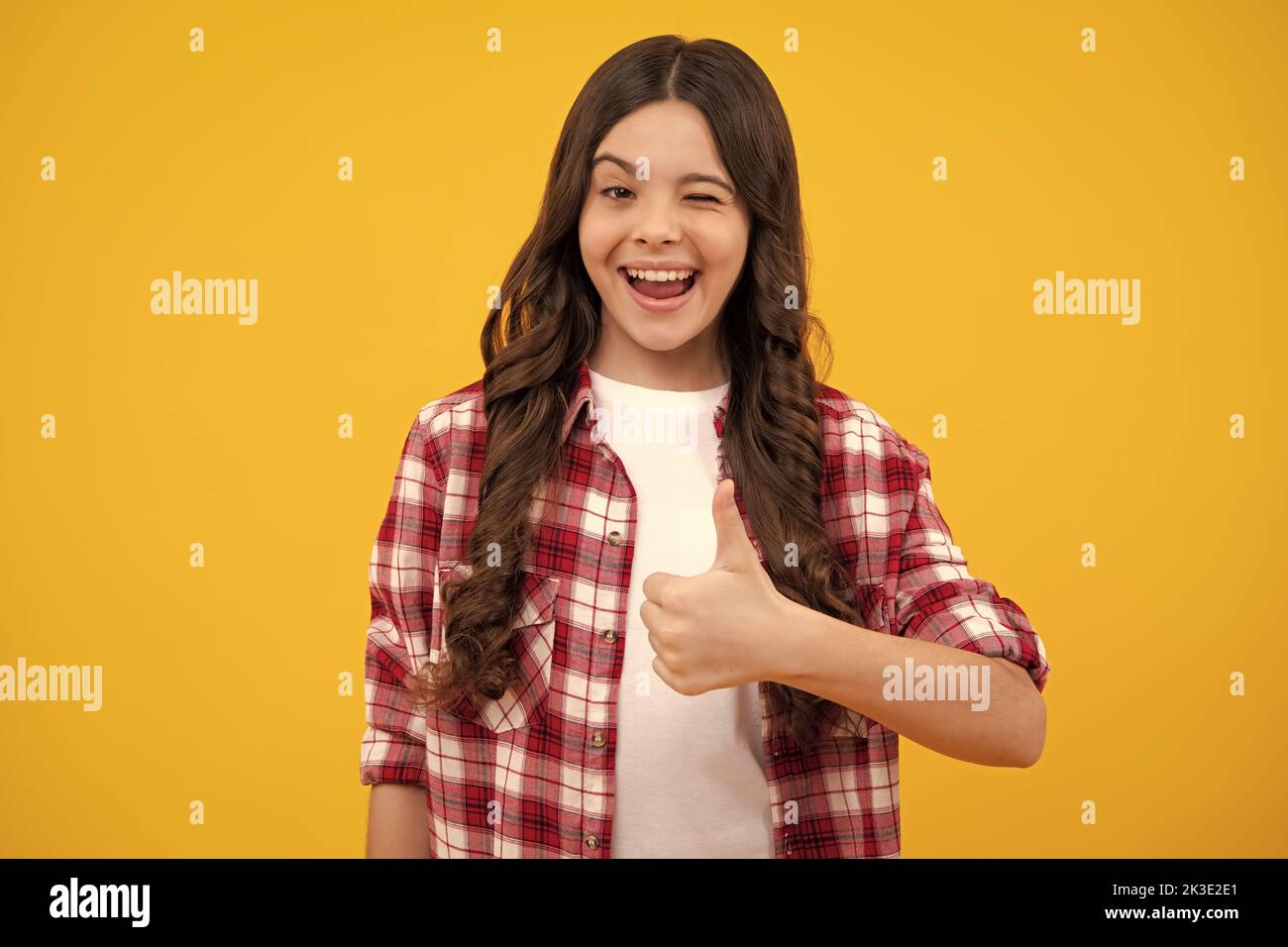 Teen girl thumbs up hi-res stock photography and images - Alamy