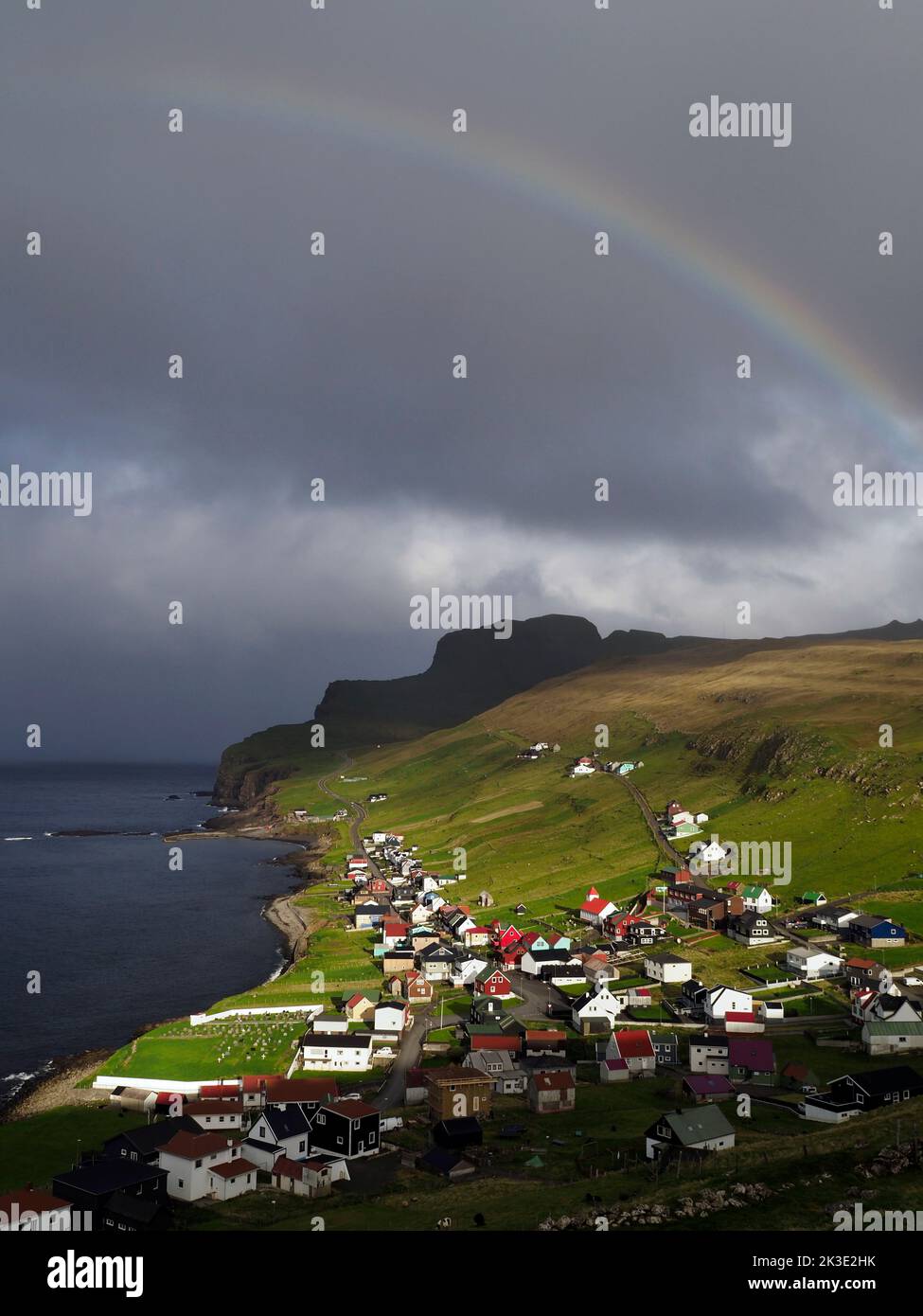 Rainbow, Sumba, Suduroy, Faroe islands Stock Photo - Alamy