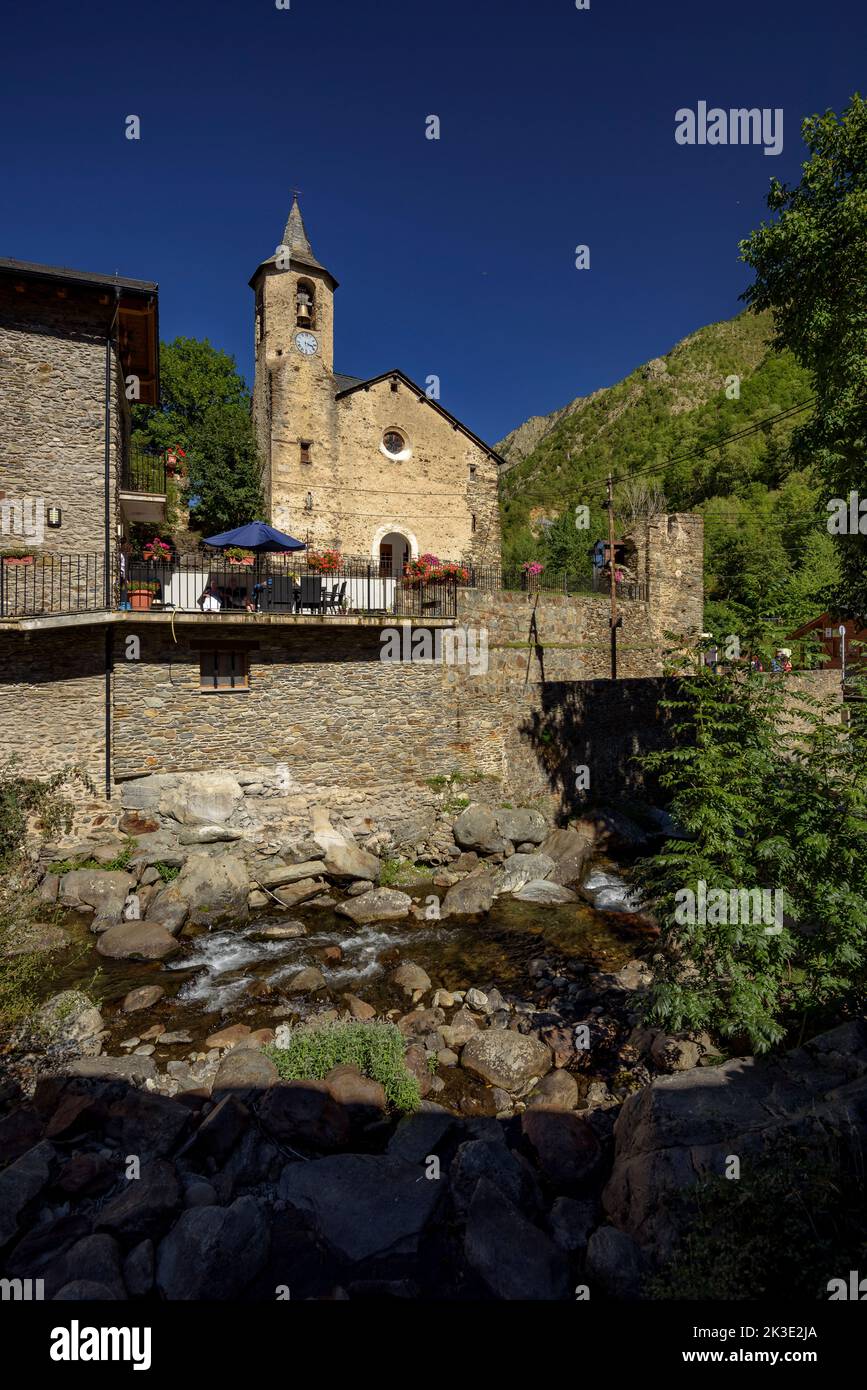 Church of Sant Bartomeu in Tavascan, in the Cardós valley. It was built ...