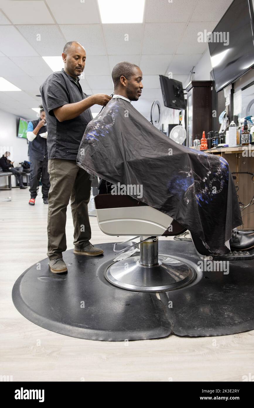 Barber shop chair hi-res stock photography and images - Alamy