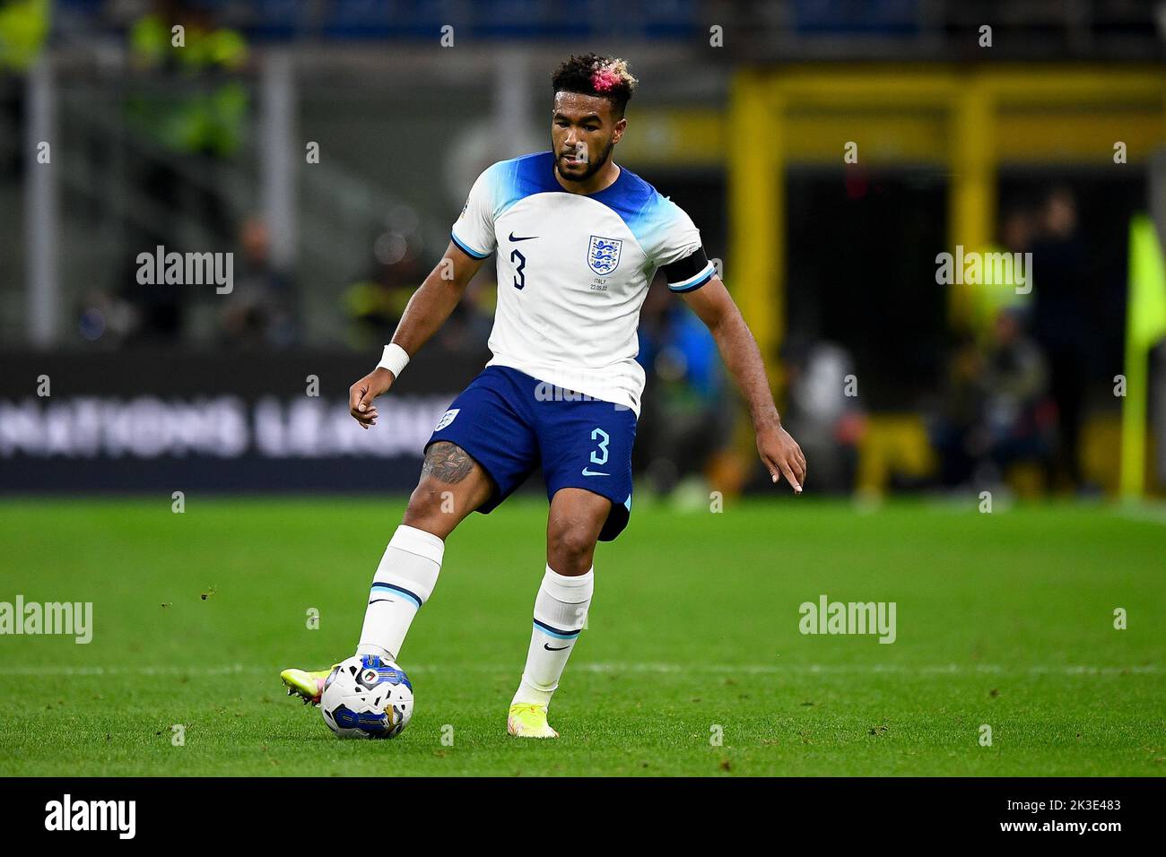 Milan, Italy. 23 September 2022. Reece James of England in action ...