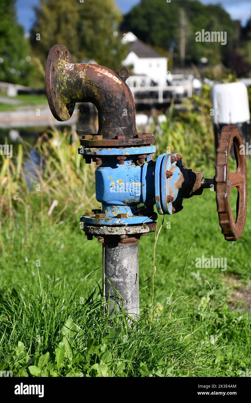 Water hydrant, River Barrow, Athy, County Kildare, Ireland Stock Photo ...