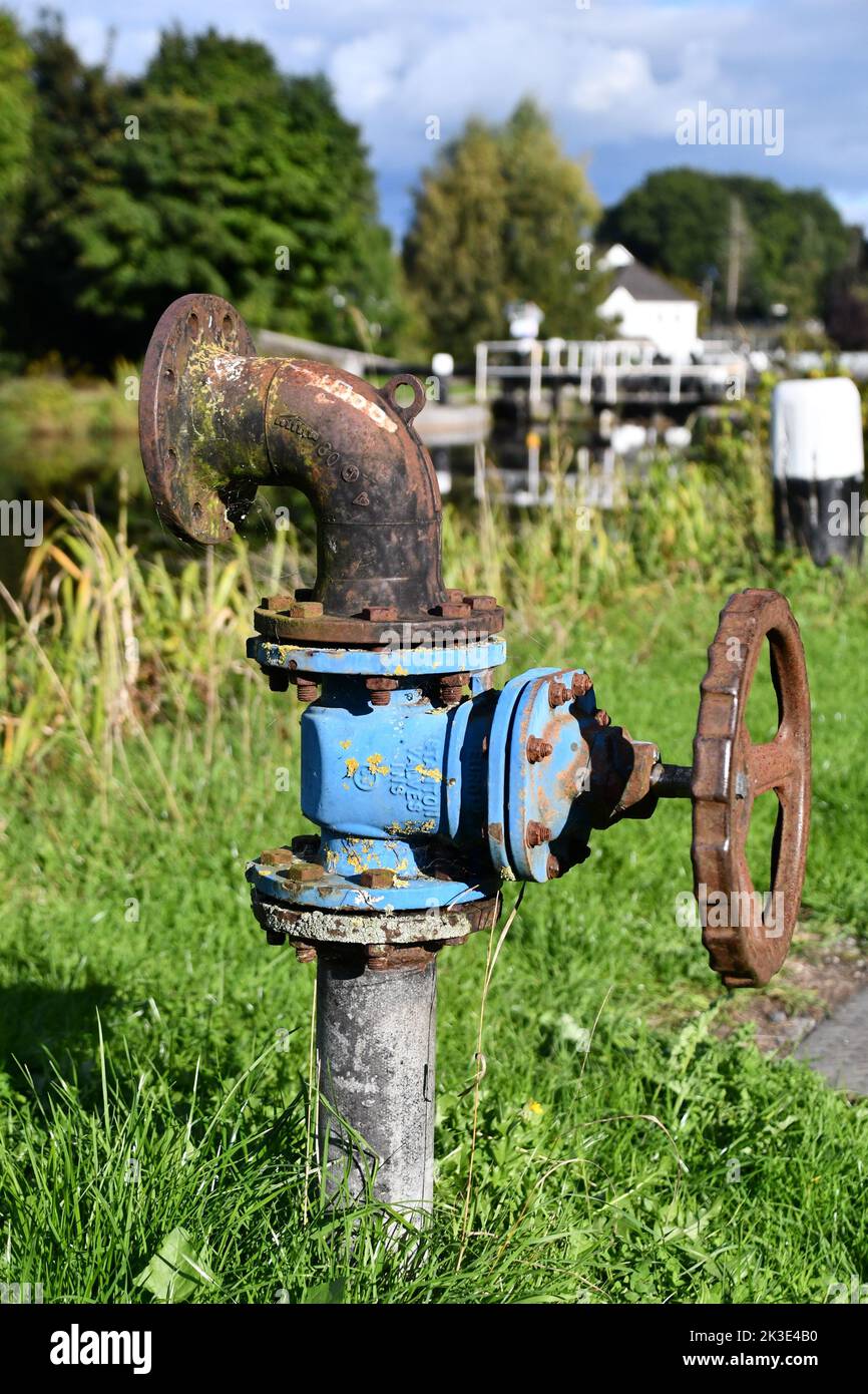 Water hydrant, River Barrow, Athy, County Kildare, Ireland Stock Photo ...