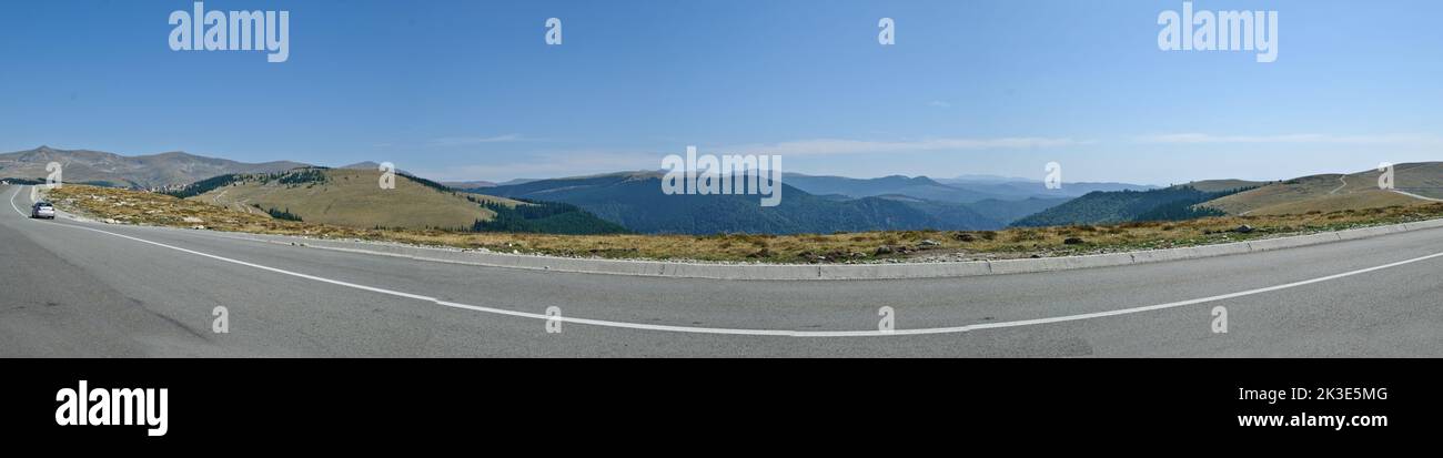 Panorama from the road Transalpina, Parang Mountain, Romania Stock ...