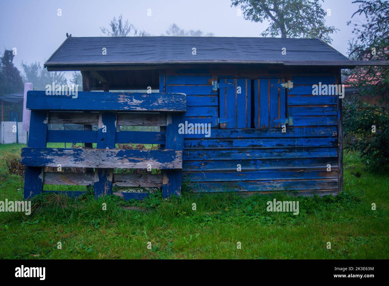 Wooden playhouse in a backyard hi-res stock photography and images - Alamy