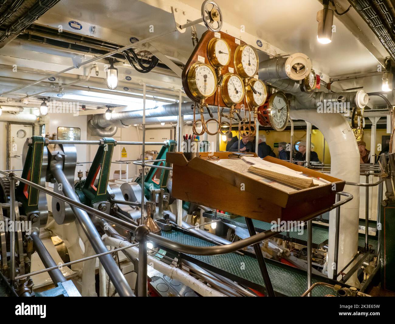 The engine roon of the Waverley, the UK's only seagoing paddle steamer ...
