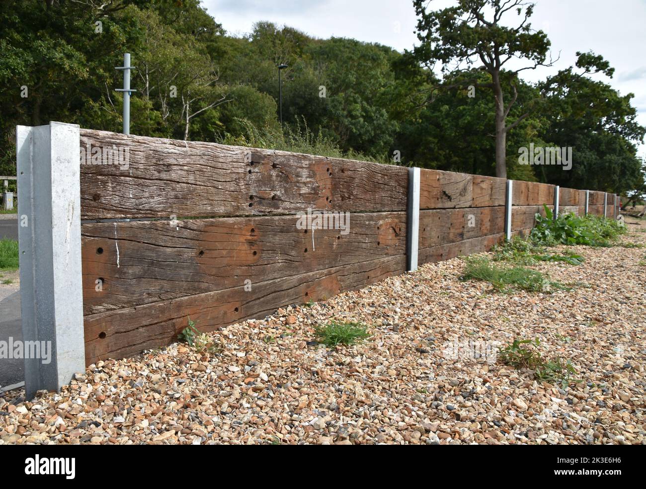 Sea Defence Wall Recently Added At Western Shore Stock Photo - Alamy