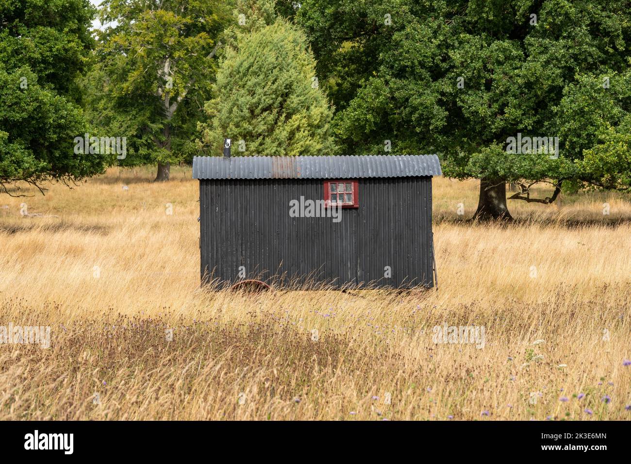 rustic old shepherds hut in the english countryside Stock Photo - Alamy