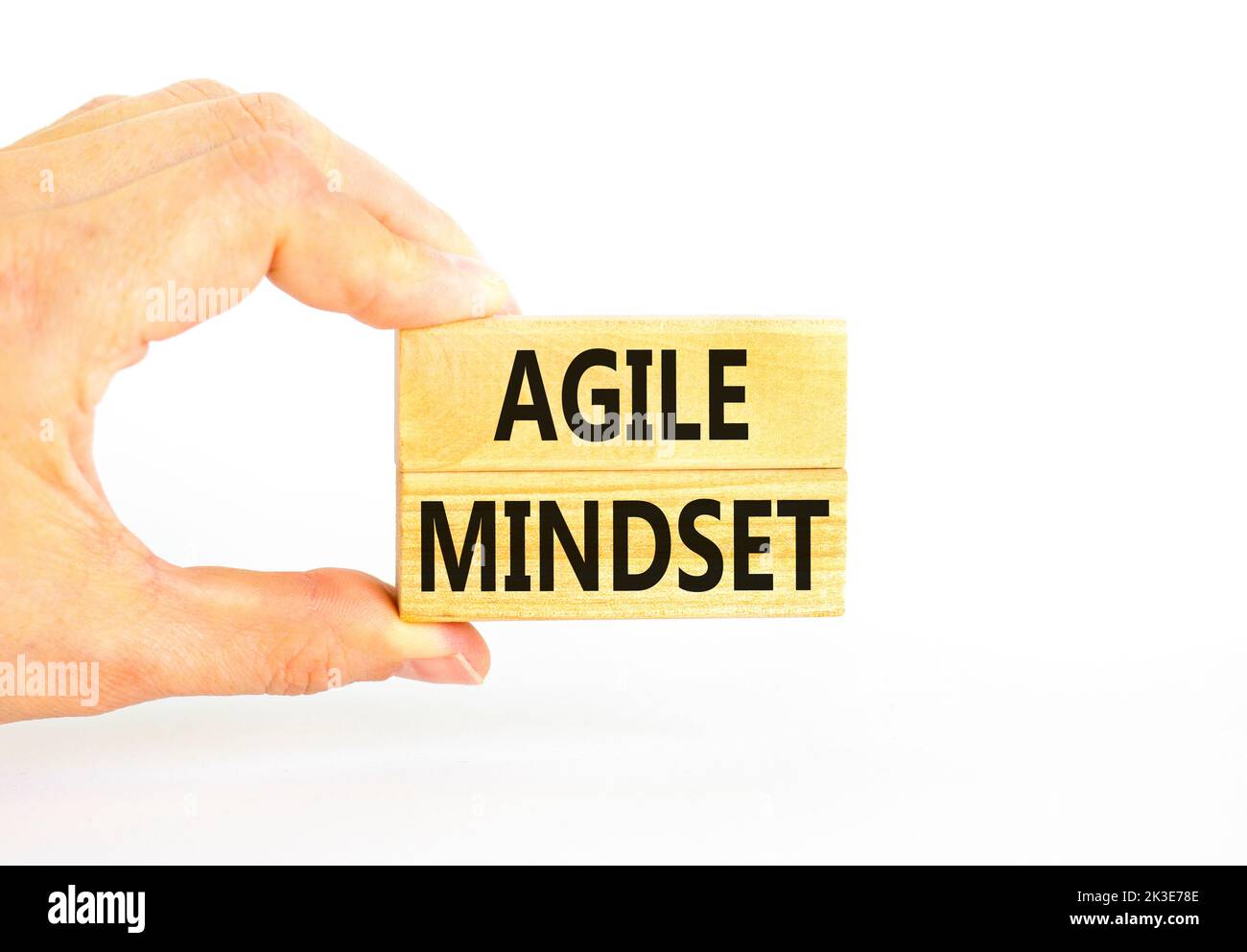 Agile mindset symbol. Concept words Agile mindset on wooden blocks ...