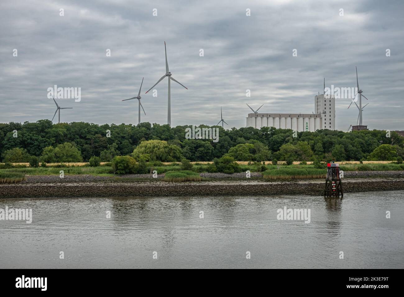 Antwerpen, Flanders, Belgium - July 10, 2022: Industry along Scheldt ...