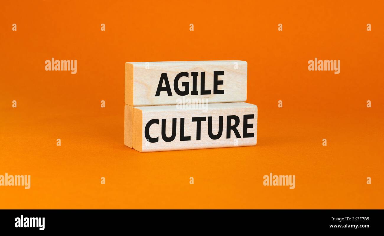 Agile culture symbol. Concept words Agile culture on wooden blocks ...