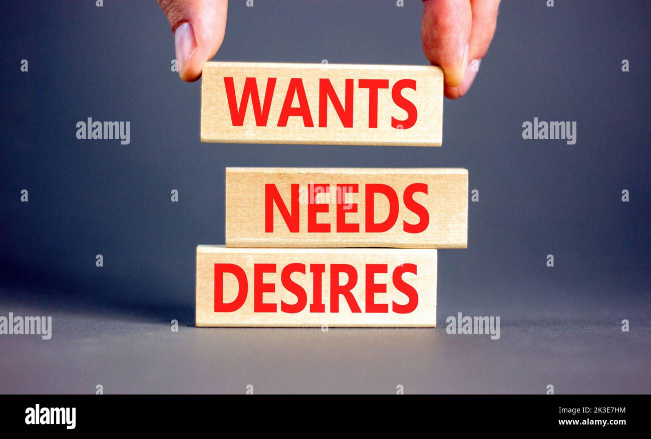 Wants needs and desires symbol. Concept words Wants Needs Desires on ...