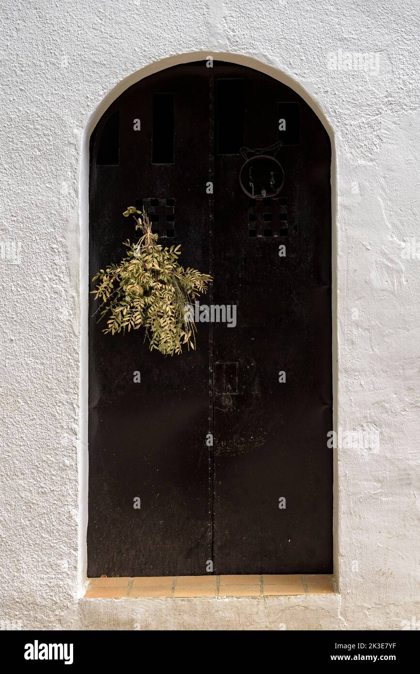 Exterior of the Erola hermitage, near Hortsavinyà, in the Montnegre ...