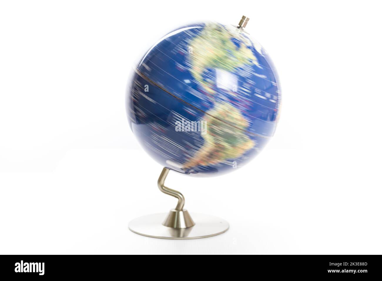 Globe of the world spinning isolated on white background Stock Photo ...