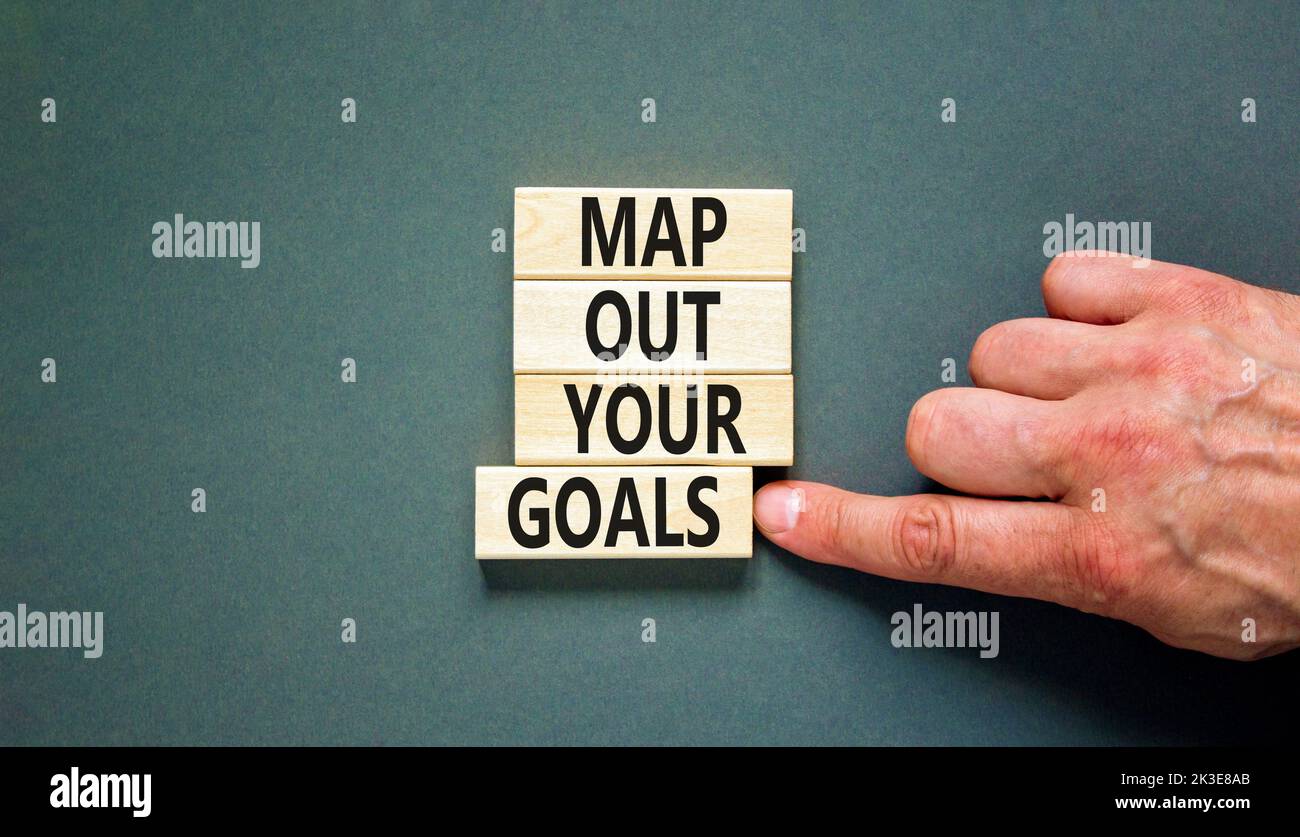 Support and map out your goals symbol. Concept words Map out your goals ...