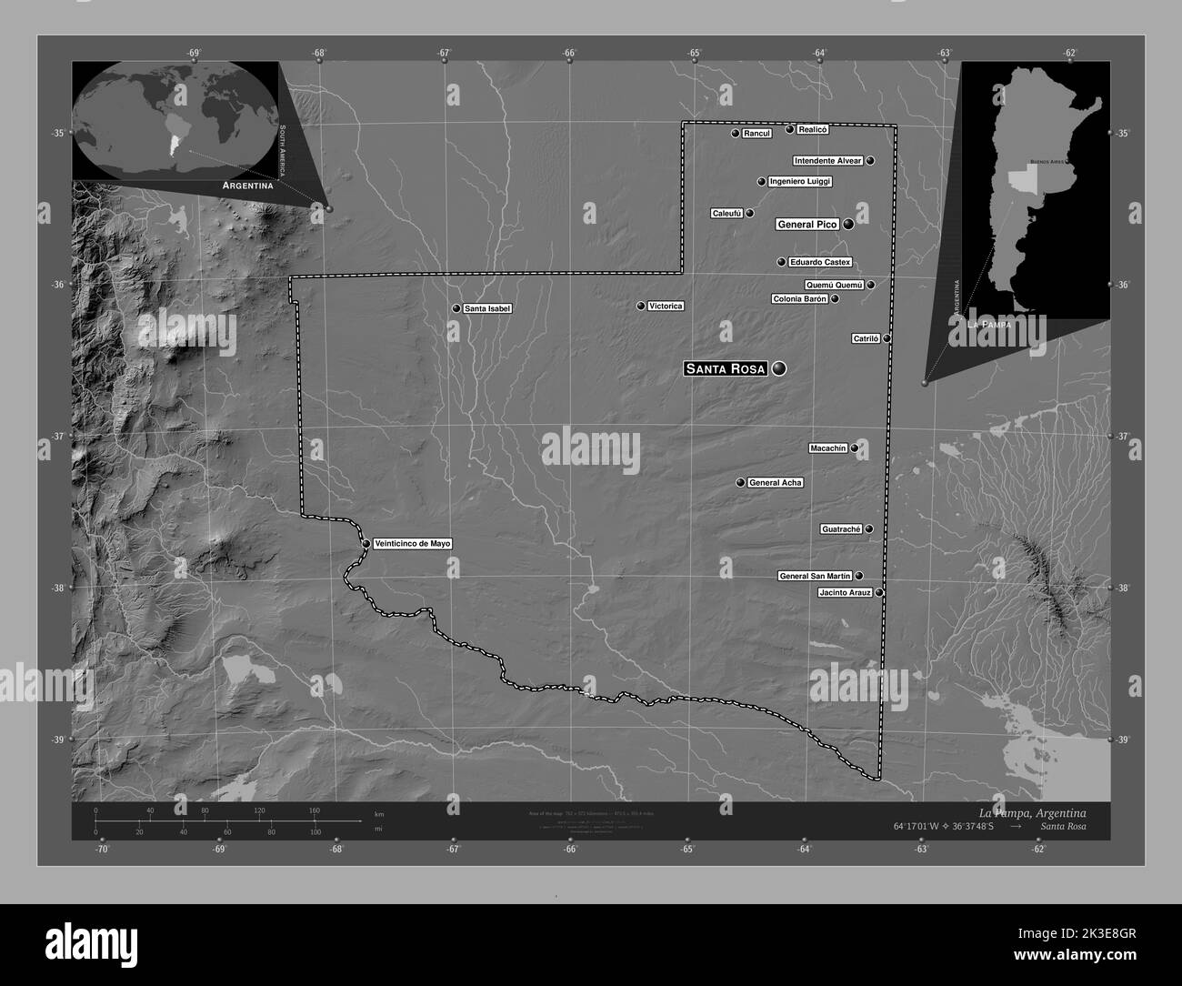 La pampa map vector hi-res stock photography and images - Alamy