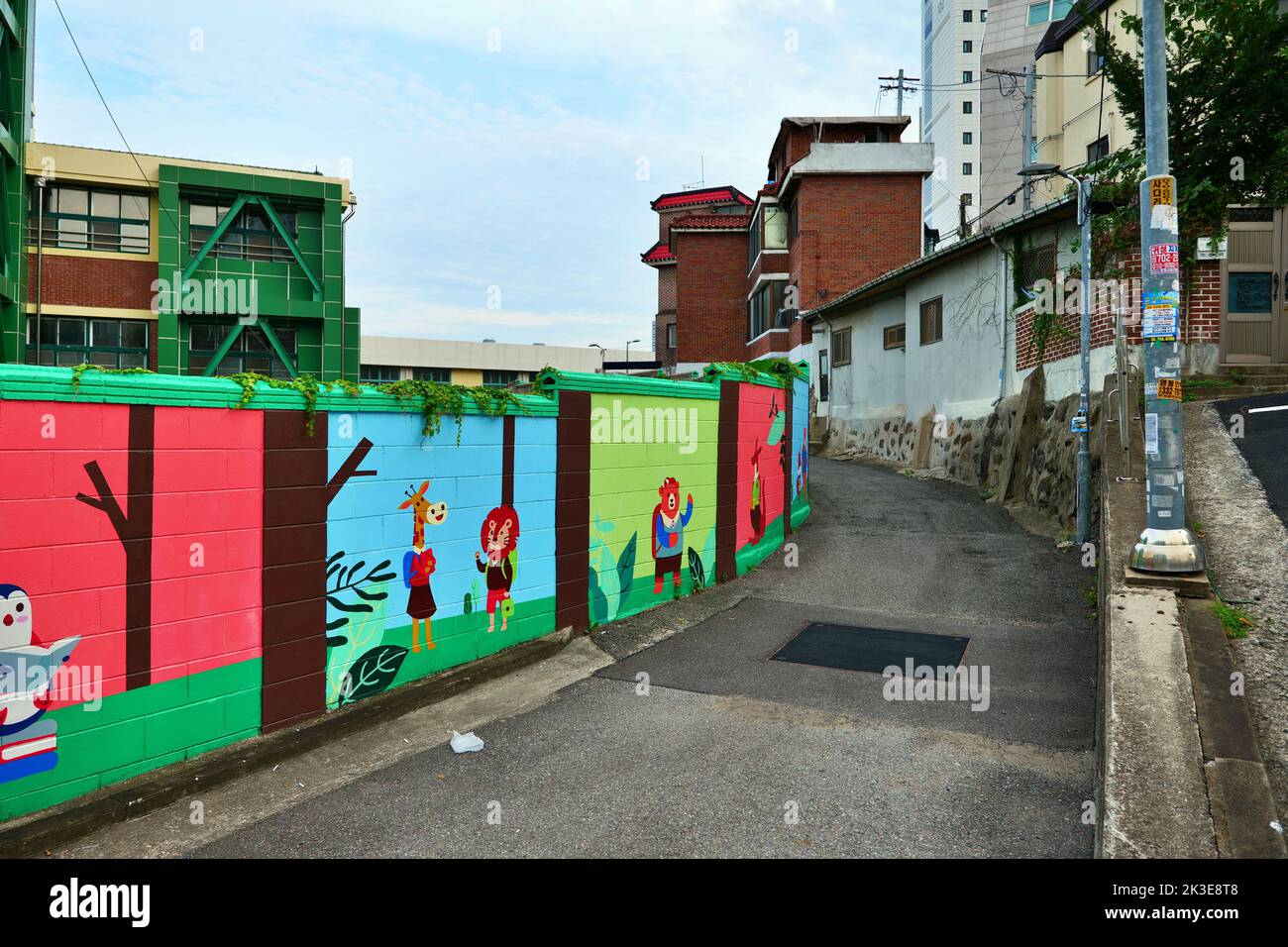 Korean Mural Road Stock Photo - Alamy